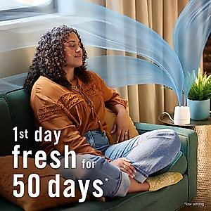 Febreze PLUG Scent Booster Starter Kit, Oil Diffuser, Air Freshener Plug In, Continuous Scent Device + 2 Downy Calm Refills