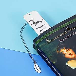 Inspirational Bookmark for Women Men Daughter Son from Dad Mom Gift for Book Lovers Friends Coworker Children Student Senior Birthday Christmas Valentines Retirement for Her Him Boys Girls