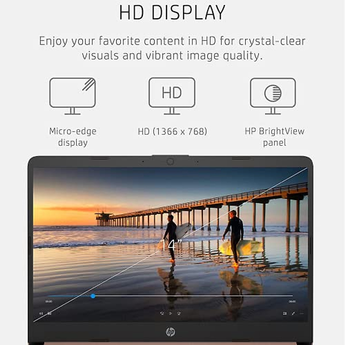 HP Latest Stream 14'' HD Laptop, Intel Celeron Processor, 4GB Memory, 64GB eMMC, Fast Charge, HDMI, Up to 11 Hours Long Battery Life, Office 365 1-Year, Win S, Microfiber Bundle, Pink Gold 4GB RAM