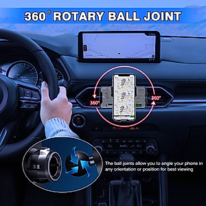 Karltys Car Phone Holder for Mazda CX-5 2017-2025 Accessories CX5 Cell Phone Holder Air Vent Mount for 4-7 Inch Phones Hands Free Thick Case Friendly Mobile Stand