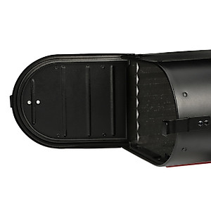 Architectural Mailboxes Admiral Aluminum Post Mount Mailbox, Compatibility Code B, ADM16BAM, Textured Black, Large Capacity