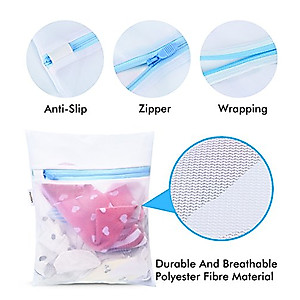 Plusmart Delicate Clothes Laundry Wash Bag, Mesh Laundry Bag for Delicates,Mesh Lingerie Bag, Bra Garment Laundry Bag Mesh, Underwear wash Bag, 5 Pack