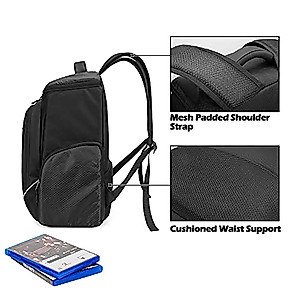 Trunab Gaming Console Backpack Compatible with PS5/PS4/PS4 Pro/PS4 Slim/Xbox One/Xbox One X/Xbox One S, Travel Carrying Bag with Multiple Pockets for 15.6” Laptop and Gaming Accessories
