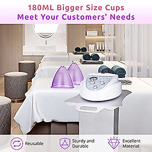 UNOISETION 180ml Vacuum Cups for Vacuum Therapy Machine Vacuum Cupping Machine Accessories 8.3inch Extra-Large XXL Mega Vacuum Therapy Butt Suction Cups 1 Pair (Purple)
