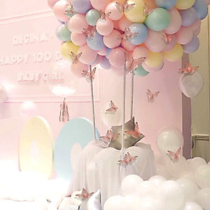 24 Pcs Butterfly Wall Stickers,Butterfly Wall Decor,Butterfly Wall Decals,Butterfly Stickers for Butterfly Party Decorations,Butterfly Birthday Decorations,Butterfly Cake Decorations(Rose Gold)