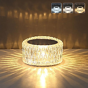 EJFOIEJ Portable Crystal LED Table Lamp, 3-Levels Brightness Desk Lamp, Star Projector, Desk Lamp Projector Night Light Projector Suitable for Baby Bedroom