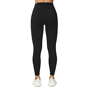 Women's V Cross Waist Yoga Leggings High Waisted Tummy Control Workout Running Pants Black