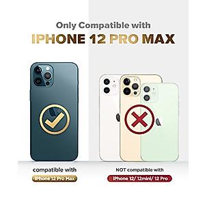 GVIEWIN for iPhone 12 Pro Max Case 6.7 Inch, Built-in 360° Rotate Ring Stand, Stylish Durable Marble Pattern Shockproof Kickstand Phone Holder Protective Case Cover (Drift Sand/Brown)