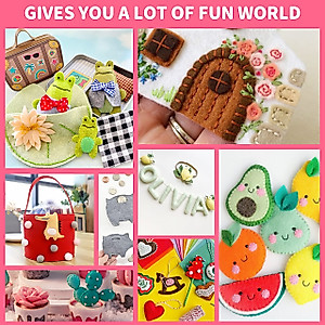 Large Stiff Felt Sheets Bundle: LOTOFUN 10pcs 8x35Inch Assorted Rainbow Color Felts Sheet for Kids Crafts Squares Nonwoven Patchwork DIY Sewing