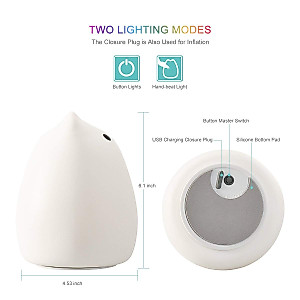 Dastling UMIRNI Cute Cat Night Light, Rechargeable Silicone LED Baby Nursery Nightlight, Color Changing Animal Lamp, Tap Sensor Control