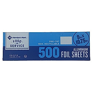 An Item of Member's Mark Foil Sheets, 9" x 10.75" (500 ct.) - Pack of 1 - Bulk Disc