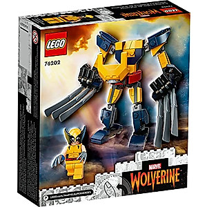 LEGO Marvel Wolverine Mech Armor 76202 Building Kit; Collectible Mech and Minifigure for Wolverine Fans Aged 7+ (141 Pieces)