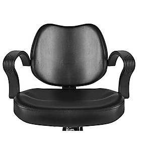 Beautymega Black Round Base Styling Salon Chair Hydraulic Pump Barber Chair All Purpose Beauty Salon Equipment