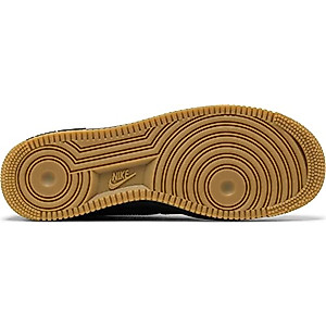 Nike Men's Air Force 1 Low '07 shoe, Black/Gum Light Brown/Black, 7