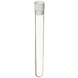 SEOH 16 X 125mm Plastic Test Tubes with Caps, 25 Pack