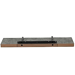 Household Essentials Floating Wall Shelf, Slate Grey