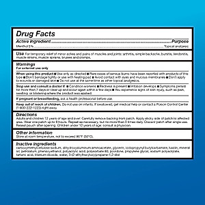 Amazon Basic Care Medicated Cold Hot 5% Menthol Patch, 7.87” x 3.93”, 15-Count Box (Previously HealthWise)