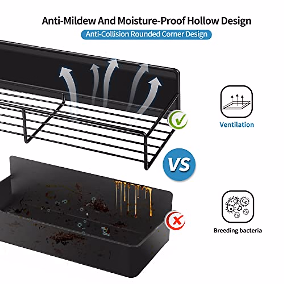 Magnetic Spice Rack Organizer 4 Pack Spice Magnet Shelf Seasoning Mounted Spice Racks With 4 Hooks for Cabinet Refrigerator Space Saving Kitchen Organization for Spice Jars and Seasoning Bottles
