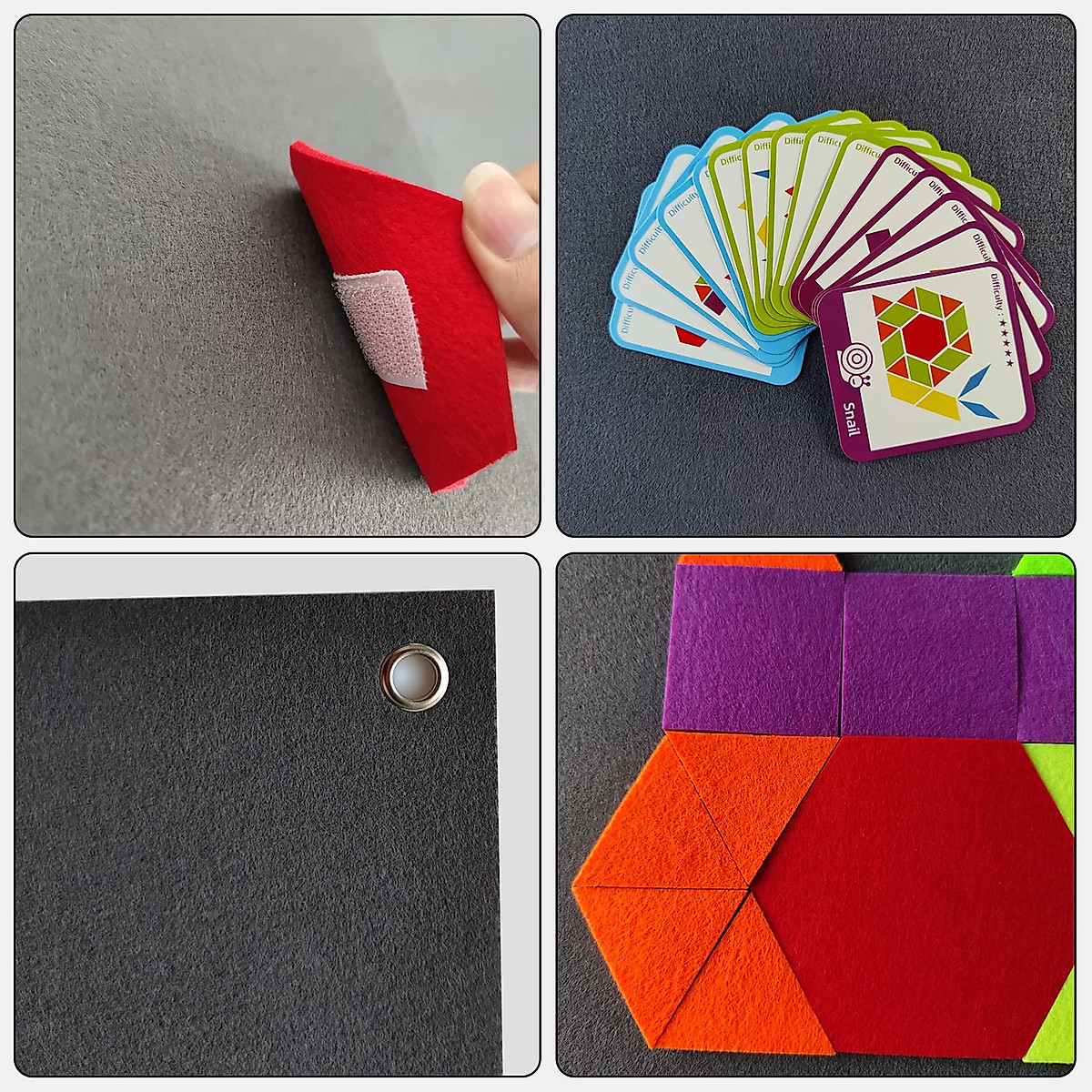 EDDJOND Shape Felt Board for Toddlers Teaching Story Board Set, Large 3.5 Ft Felt Toys Flannel Parent-Child Interactive Game Felt Board Pieces 123 PCS