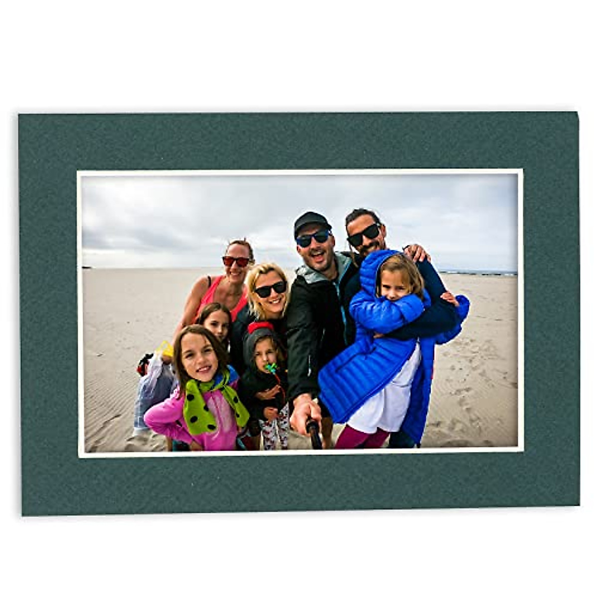 11x14 Mat Bevel Cut for 9x12 Photos - Acid Free Forest Green Precut Matboard - for Pictures, Photos, Framing - 4-ply Thickness