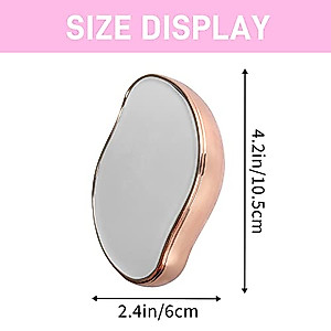 Crystal Hair Eraser for Women and Men, 2022 New Magic Hair Eraser Crystal Hair Remover,Portable Mild Epilator, Painless Skin Exfoliator Tool for Any Part of The Body (Gold+Rose red)