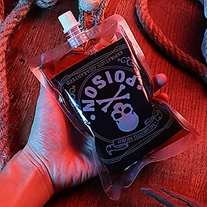 21 Packs Halloween Blood Bags for Drinks,Reusable Blood Cups Containers with Funnel Reusable Drink Container for"Blood" of Theme Parties for Drinks Halloween Zombie Vampire Party Favors Costumes Props