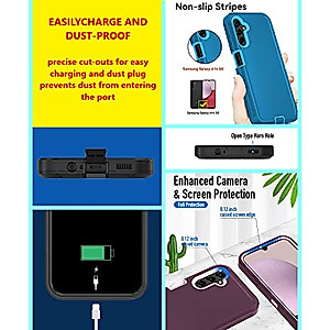 Samsung Galaxy A14 5G case,A14 5G Heavy Duty case,[Military Grade Protective ][Shockproof] [Dropproof] [Dust-Proof], ONLY Fit Galaxy A14 5G Phone (Black)