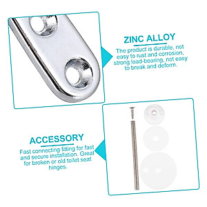 DOITOOL 3 Sets Toilet Lid Hinge Toilet Bolts Toilet Accessories Toilet Bowl Seat Toilet Brackets Toilet Hinge Toilet Cover Hinges Toilet Seat Fixing Hinge Home Toilet Cover Hinge Tool