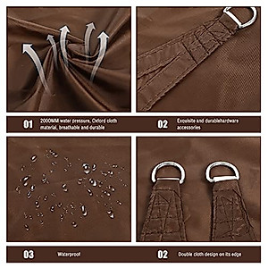 Number-one Sun Sail Shades, 9.8x9.8x9.8ft Sun Shade Sail Triangle/Waterproof 160GSM UV Block Sail Canopy, Sun Shade Sail Canopy for Patio Backyard Lawn Garden Deck Sand Camping or Outdoor Activities