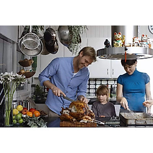 Multi-Function Carving Knife & Meat Fork plus Serrated Edge Bread Slicing Knife Set,Delux Chefs Carving Knives for Thanksgiving Turkey