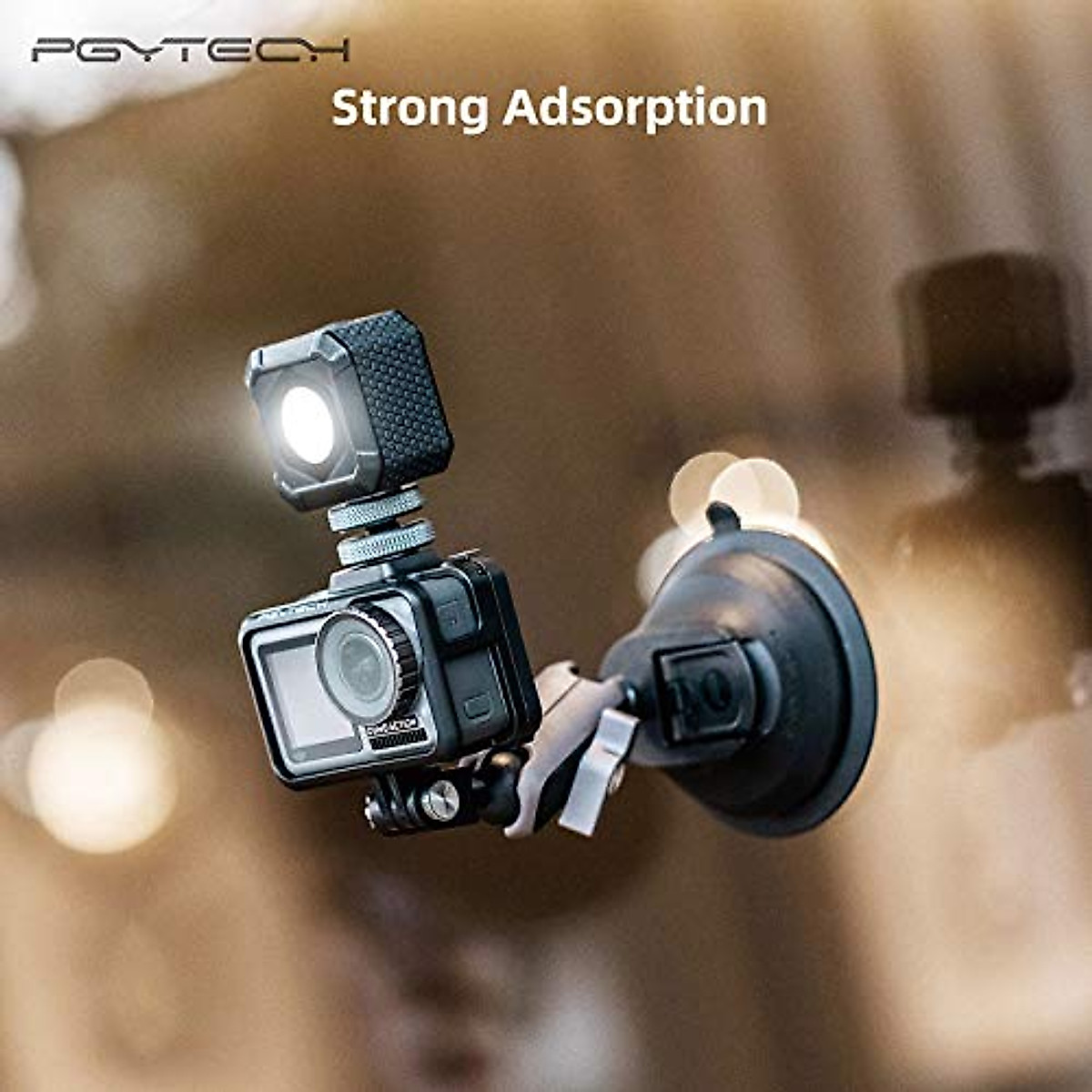 Suction Cup Mount, with 1/4"-20 Standard Thread Adapter, Perfect Compatible for Gopro 11/10/9/8/7/6/5/4, DJI OSMO Action 3, 2, Pocket 2, Insta360 ONE RS, R, ONE X3, X2, Double Ball Head Mechanism