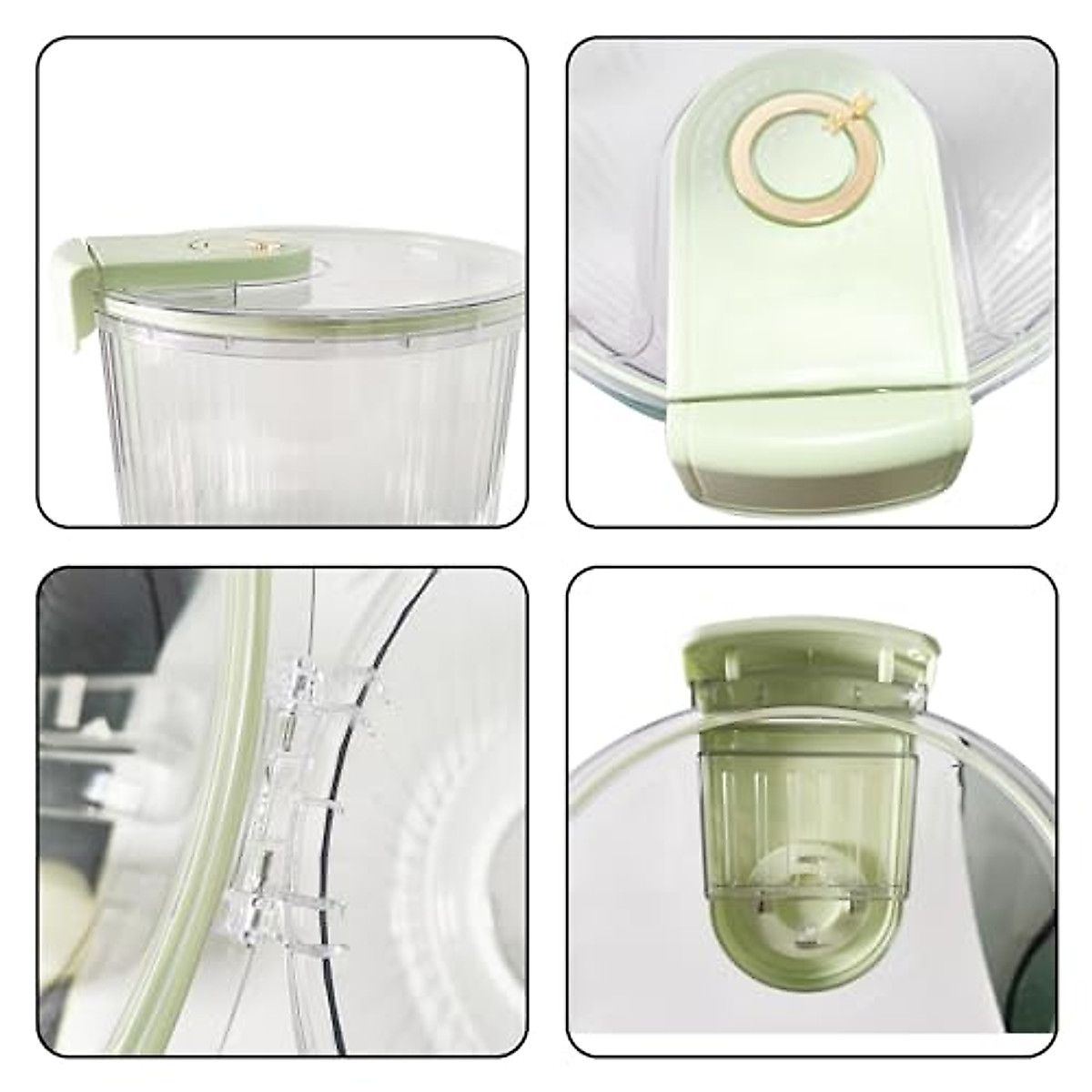 AnRui Flour Storage Container 20 Lbs, Airtight Large Food Container Rice Holder Bin with Measuring Cup for Cereal, Sugar, Oatmeal Kitchen Pantry Organization and Storage, Green