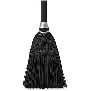 Rubbermaid Commercial Products Executive Series Indoor/Outdoor Lobby Broom, Wood Handle, Black, Professional/Janitorial Cleaners and Debris Collection for Lobby/Courtyard/Office/Kitchen, Pack of 12