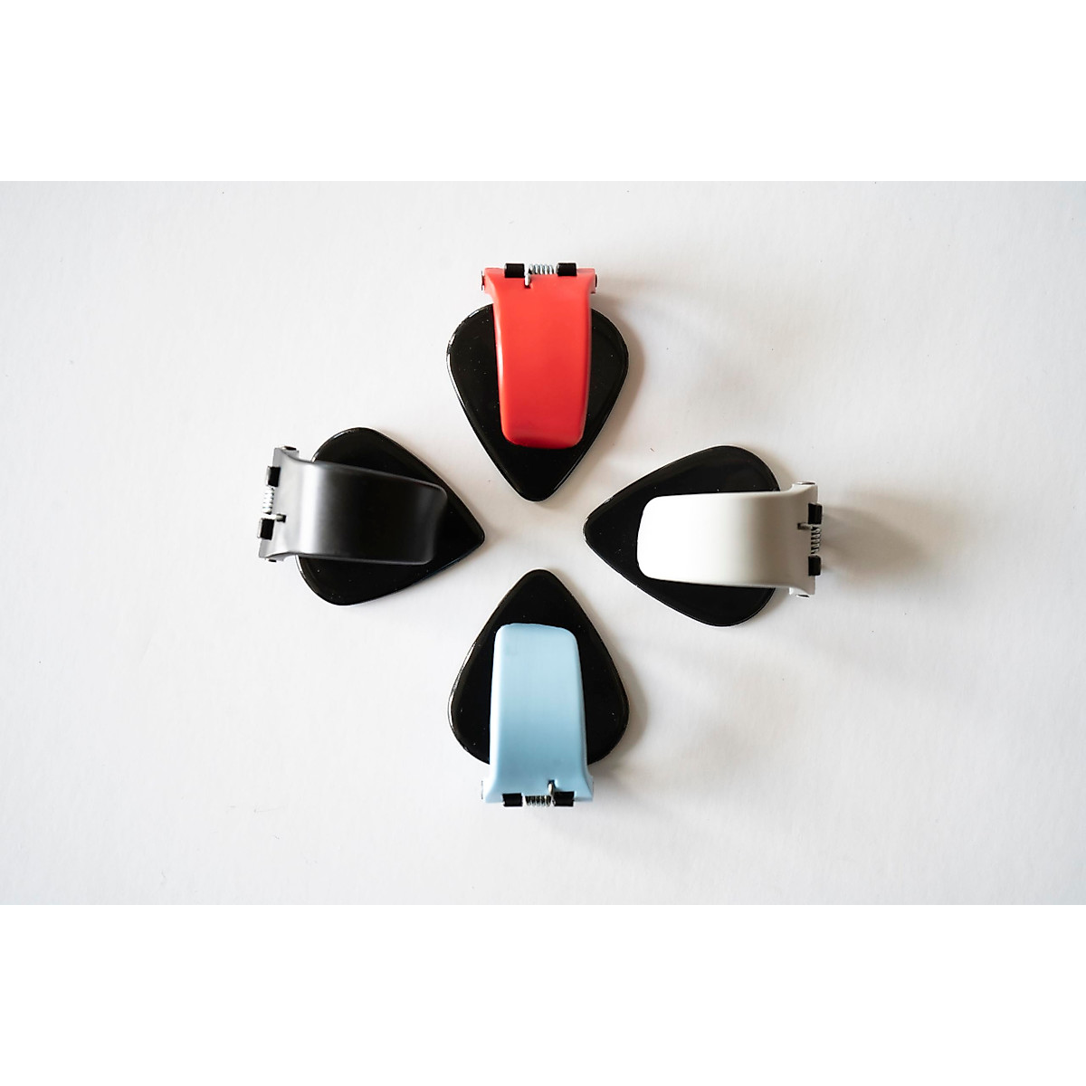 Black Mountain Variety Pack of Spring Loaded Thumb Picks for Acoustic Guitar, Electric Guitar, Ukulele, Banjo, Dobro, Mountain Dulcimer, Mandolin, and More. Universal Fit for Medium to XL Thumbs