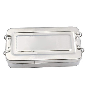 OdontoMed2011 8"X4"X2" Instrument Tray with LID with Lock HOLLOWARE Dental HOLLOWARE Instruments ODM