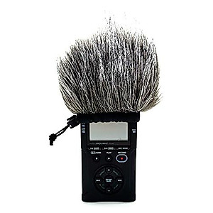 CamDesign Furry Microphone Windscreen Wind Muff Compatible with Portable Digital audio Recorders up to 10cmX14cm fits Zoom H4n H5 H6 Tascam DR-40 DR-05 DR-07 Roland R-05 Olympus LS-100