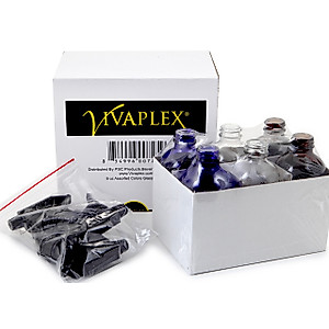 Vivaplex, 6, Large, 8 oz, Empty, Assorted Colors, Glass Spray Bottles with Black Trigger Sprayers