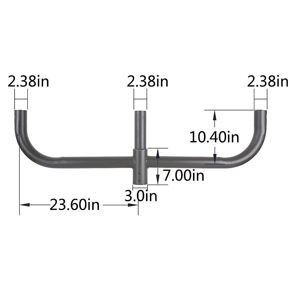 NEW SOONLED 180 Degree Bullhorn Bracket for 3 Lights, Mounting Bracket With Round Pole,Tenon in 2 3/8 inch Slip Fitter Light, for Parking Lot Light street light and Outdoor lighting fixtures