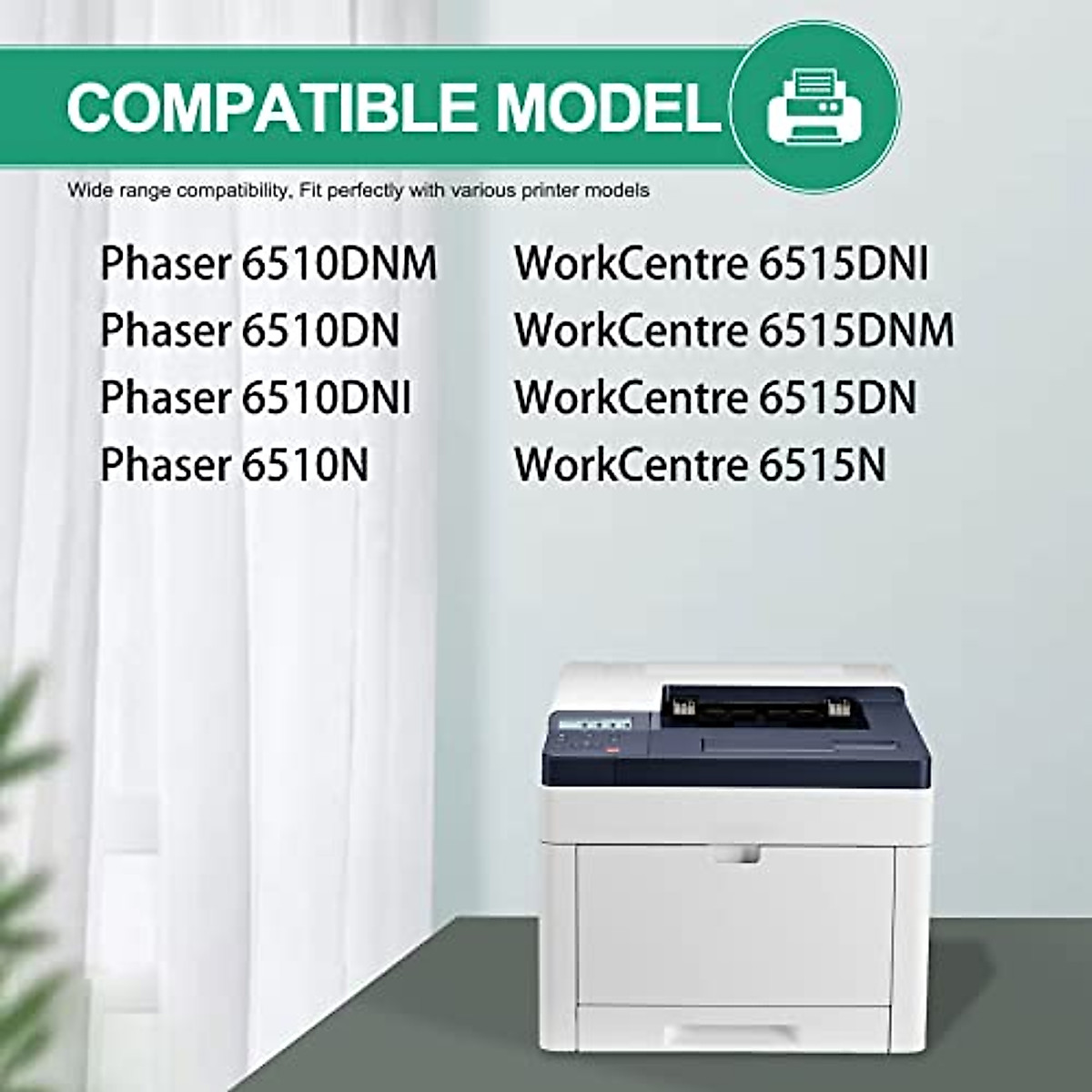 DOPHEN 1 Pack 6510/6515 Drum Unit Cyan Imaging Drum - 108R01417 Replacement for Xerox Phaser 6510DNM 6510DN 6510DNI 6510N WorkCentre 6515DNI 6515DNM 6515DN 6515N Printer
