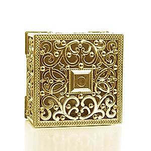 Warmtree 12 Pcs Candy Boxes Plastic Wedding Favor Boxes Candy Jars Candy Storage Boxes Gift Boxes for Wedding Baby Shower Christmas Birthday Party Decorating Ornament Container (Gold)