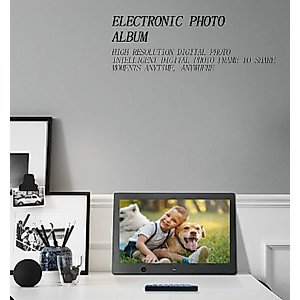 FOTOMOON Digital Picture Frame 10 Inch 1280 * 800 IPS HD Display via USB or SD Card, 16 GB Electronic Picture Frame, Gift for Family and Friends, Controlled by The Remote (Black)