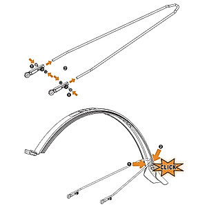 Sks Germany Black Velo 65 Mountain - 29 Inch Set of Bicycle Mudguards (Default, Black)