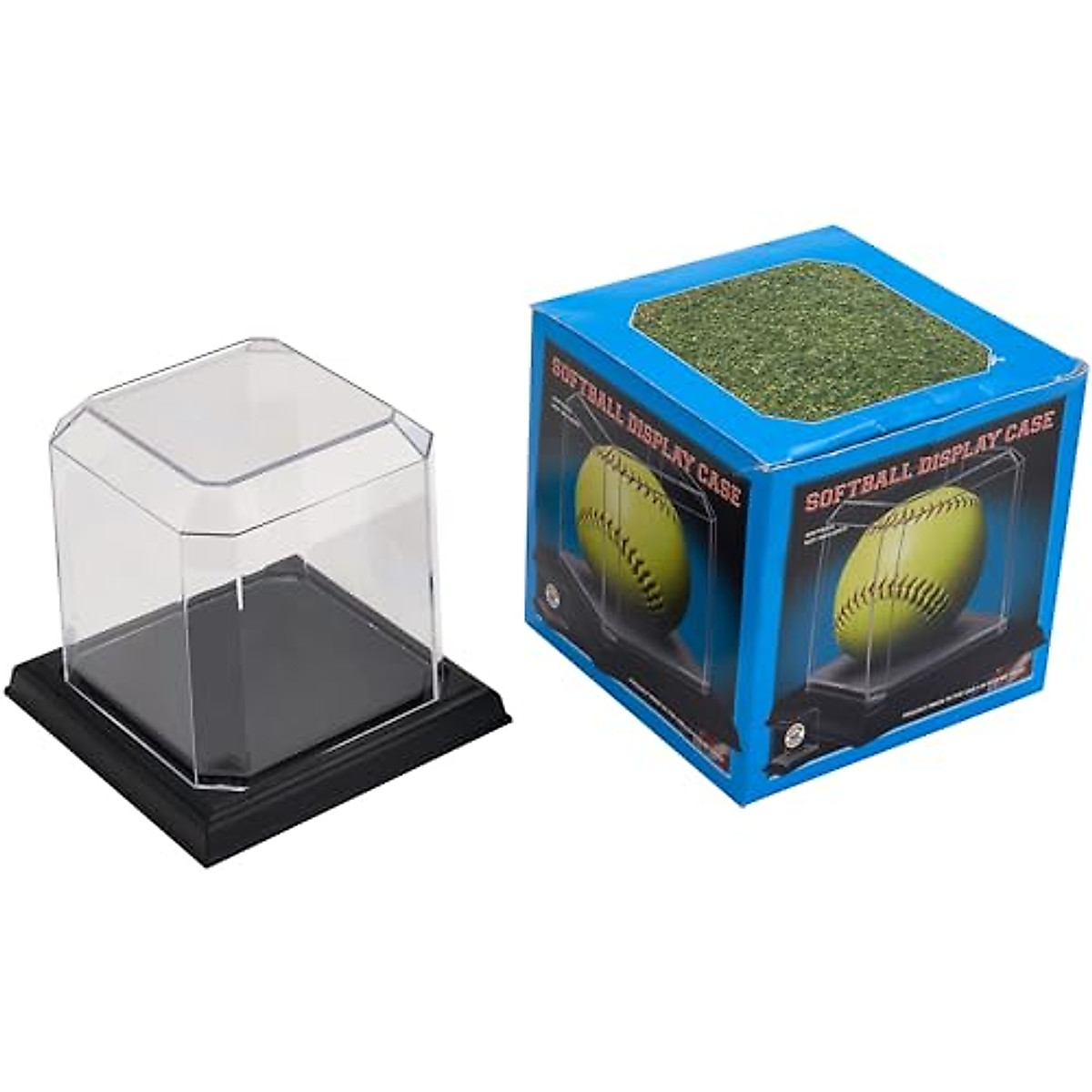 Pioneer Plastics 042CPBASE Clear Plastic Softball Display Case with Base, 4" W x 4" D x 4.125" H