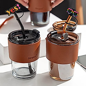 10Pcs Party Straw Covers Toppers for Cap Tumblers Insulated Water Straw Covers Drinking Reusable Straw Cover Silicone Dustproof Straw Toppers Covers for Women (Party Word)