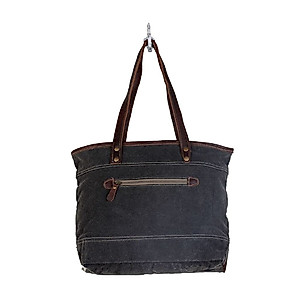 Myra Bag Go Trendy Tote Bag Upcycled Cotton & Leather S-2807