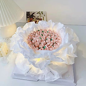 White Tissue Paper for Gift Bags, 105 Sheets Wrapping Craft Papers Bulk for DIY Artworks Flower Decoration,12 x 20 Inches