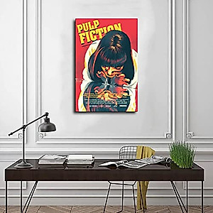 WSDJ Pulp Fiction Movie Art Poster 2 Canvas Poster Wall Art Decor Print Picture Paintings for Living Room Bedroom Decoration Poster Unframe:12x18inch(30x45cm)