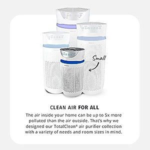 Homedics 5-in-1 UV-C Air Purifier - 360-Degree HEPA Filter, Air Purifiers for Bedroom and Home with Essential Oil Pads and Built-In Timer, 3 Speed Settings for Small Rooms, White