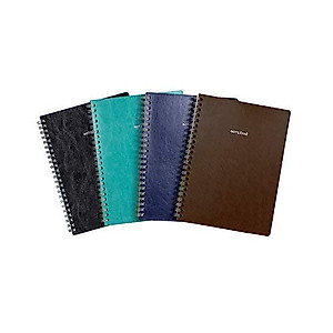 GreenRoom Spiral Journal - Flexible Leather Cover Size 6'' X 8'' (Black) 80 sheets, 160 pages
