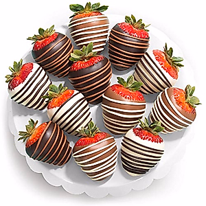 Golden State Fruit Chocolate Covered Strawberries, 12 Dark/Milk/White Delight
